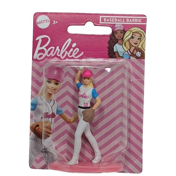 Mattel | Toys | Mattel Baseball Barbie Mini Figure 2 2 Inches Tall New ...